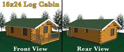 16x24 Log Cabin - Meadowlark Log Homes